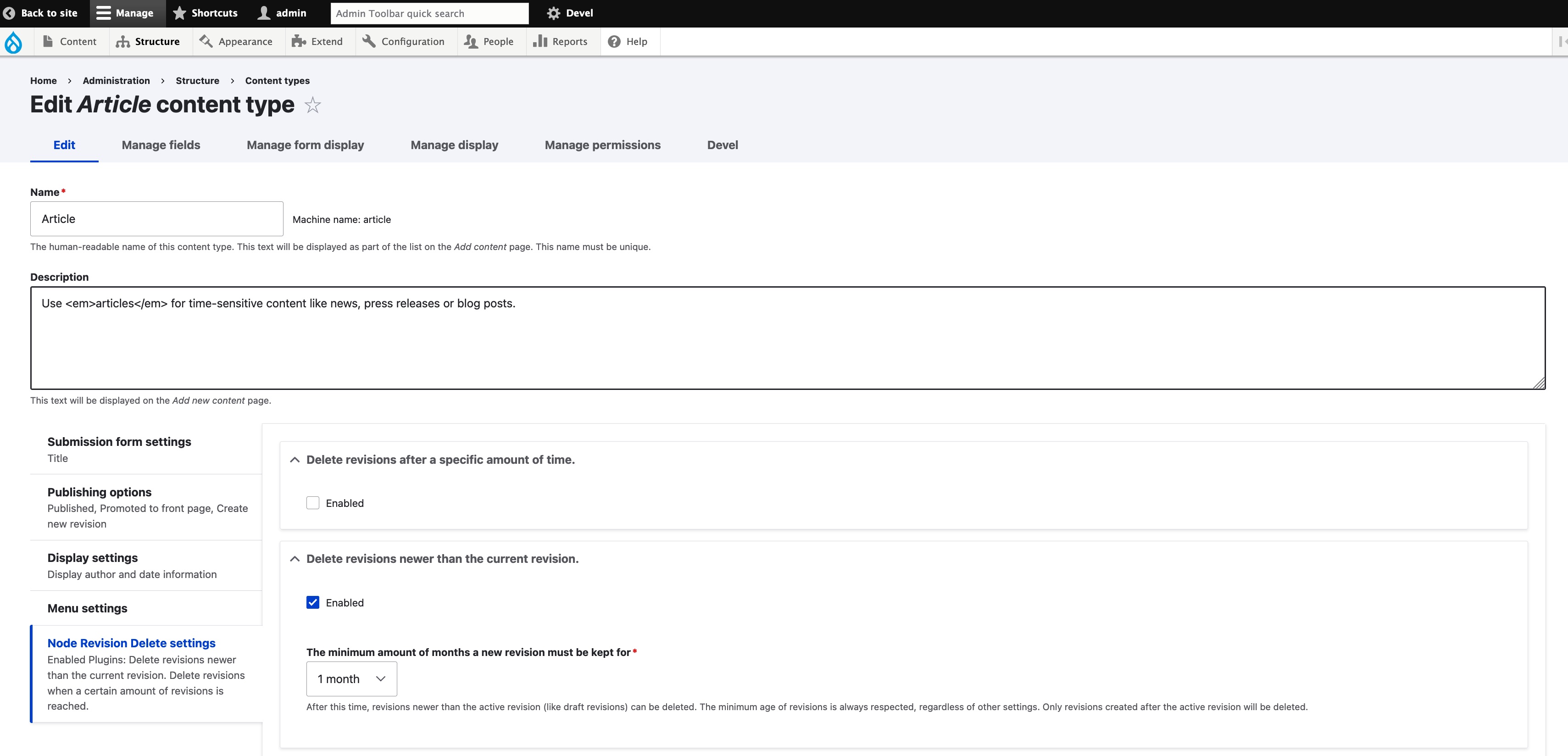 Node Revision Delete | Drupal.org